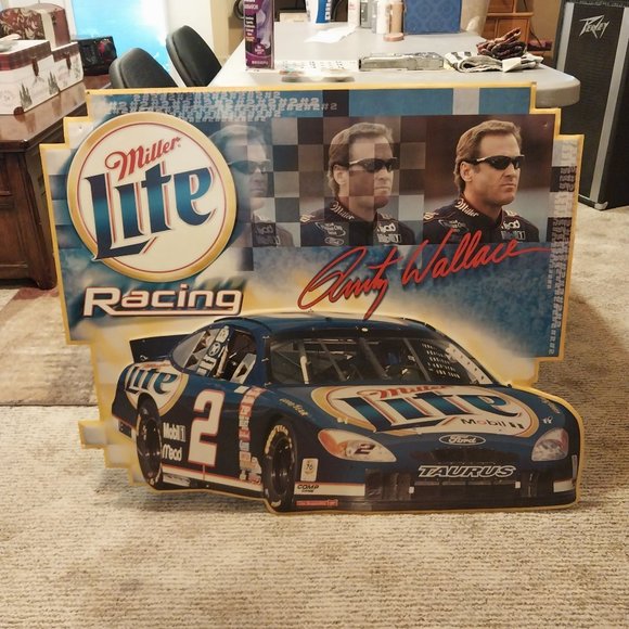 Other | Rusty Wallace Miller Lite Sign | Poshmark